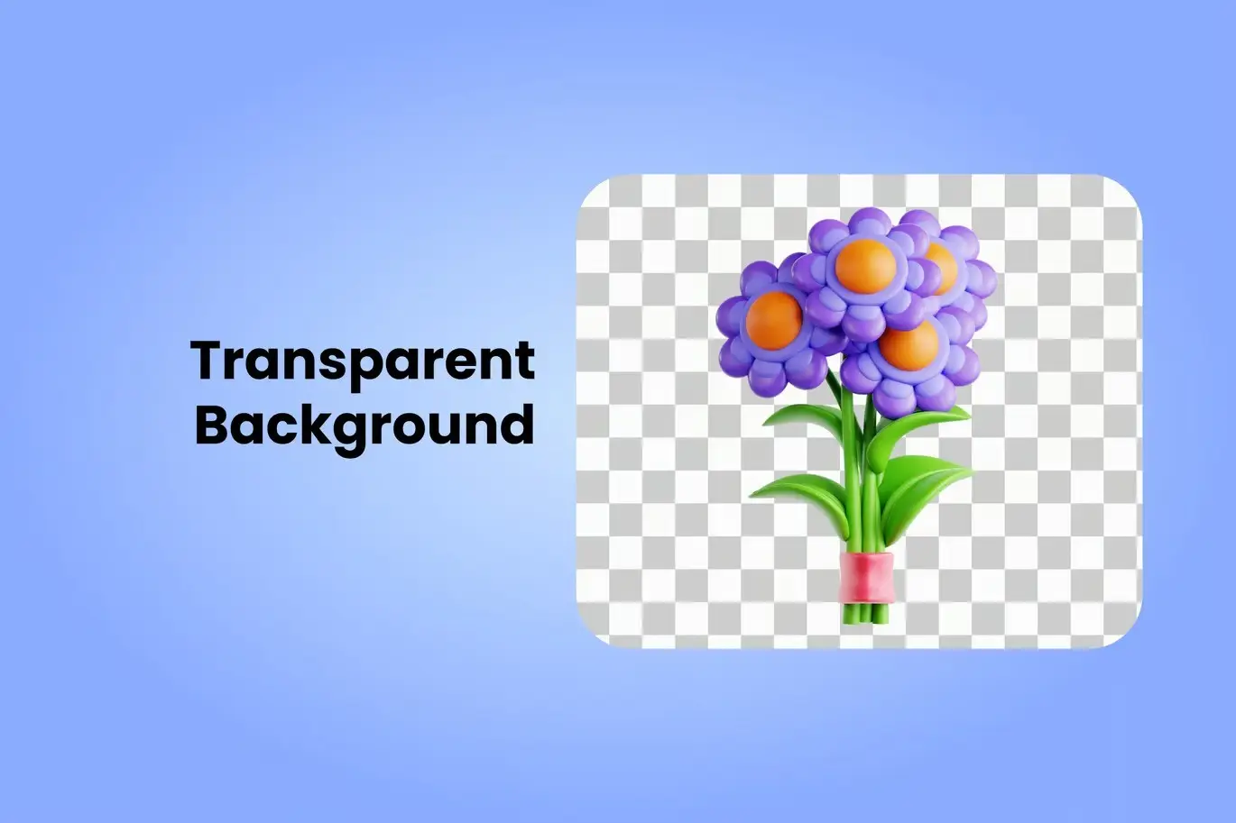 3D Flower Bouquet Icon for Stunning Designs