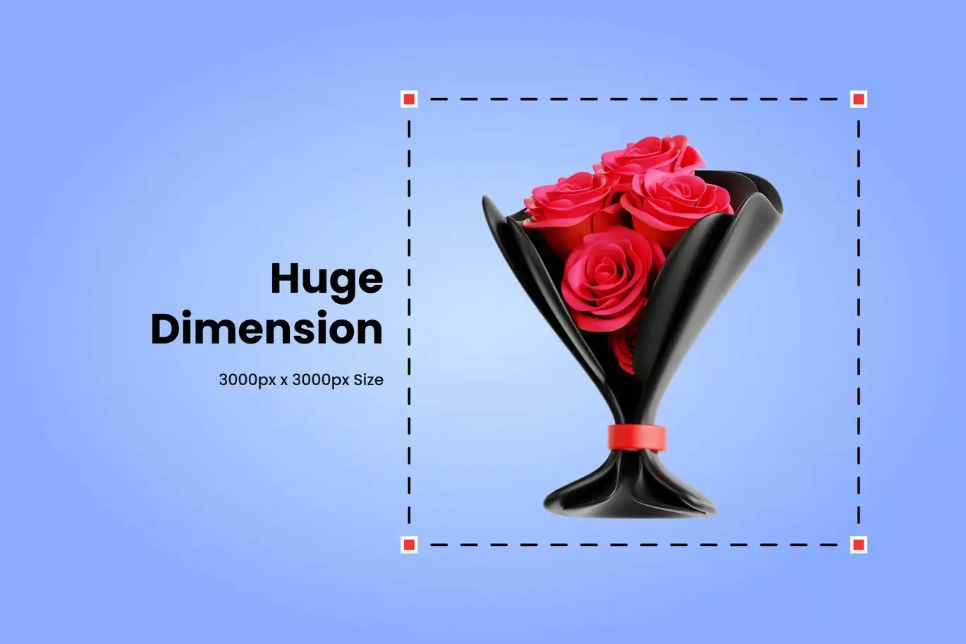 3D Flower Bouquet Icon for Stunning Designs