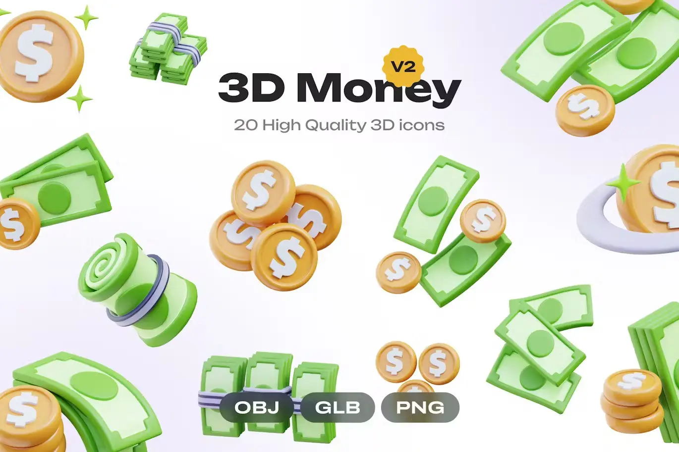 3D Money Icons Vol. 2 - Enhance Your Designs