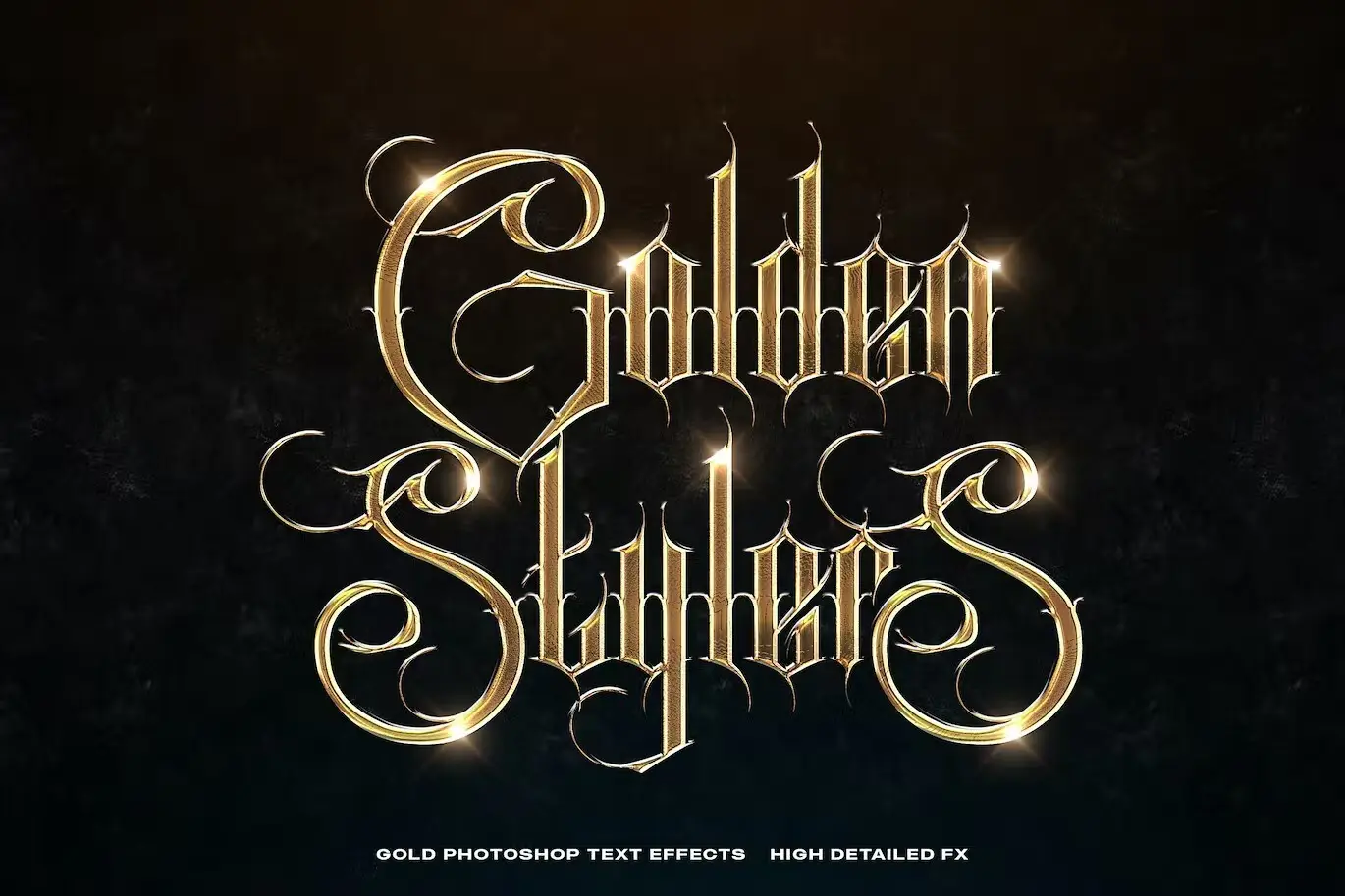 40 Gold Photoshop Styles - Stunning Text Effects
