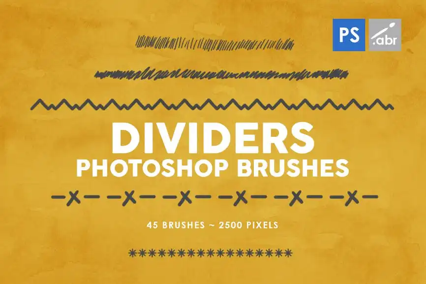 45 Dividers Photoshop Stamp Brushes Vol