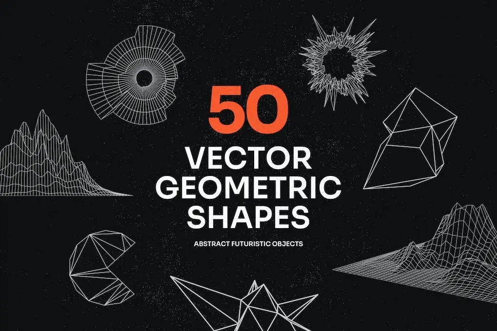 50 Vector Geometric Shapes for Modern Design