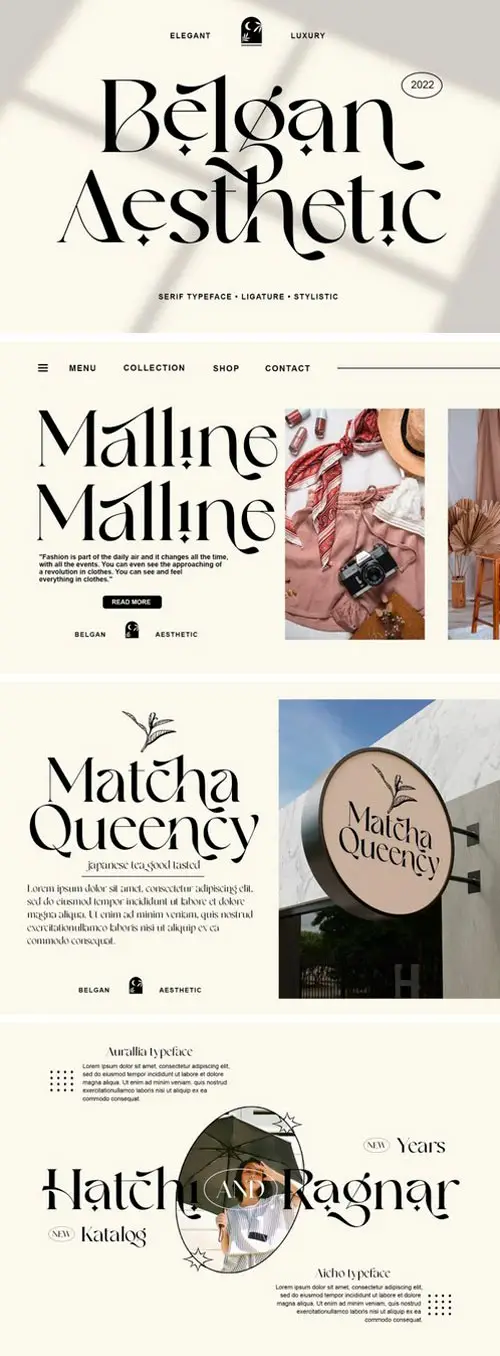 Belgan Aesthetic Serif Font