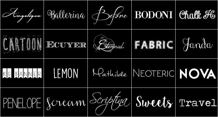 Brilliant Font Pack – 50 Unique Fonts