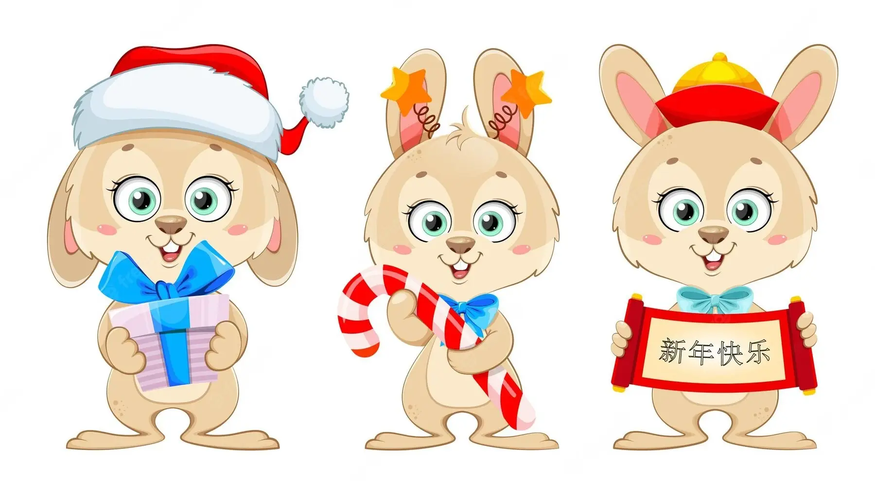 Cartoon Character Rabbit - Digital Design Asset