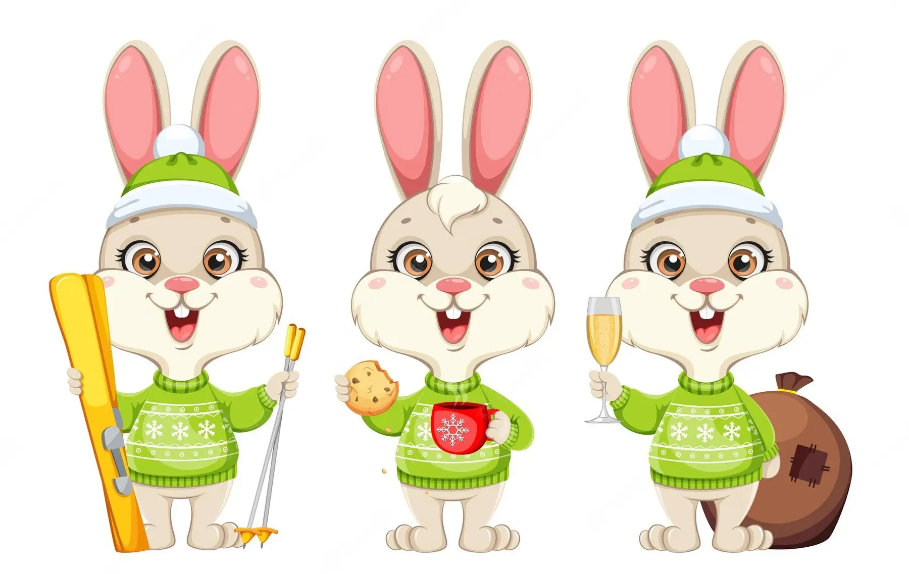 Cartoon Character Rabbit - Digital Design Asset