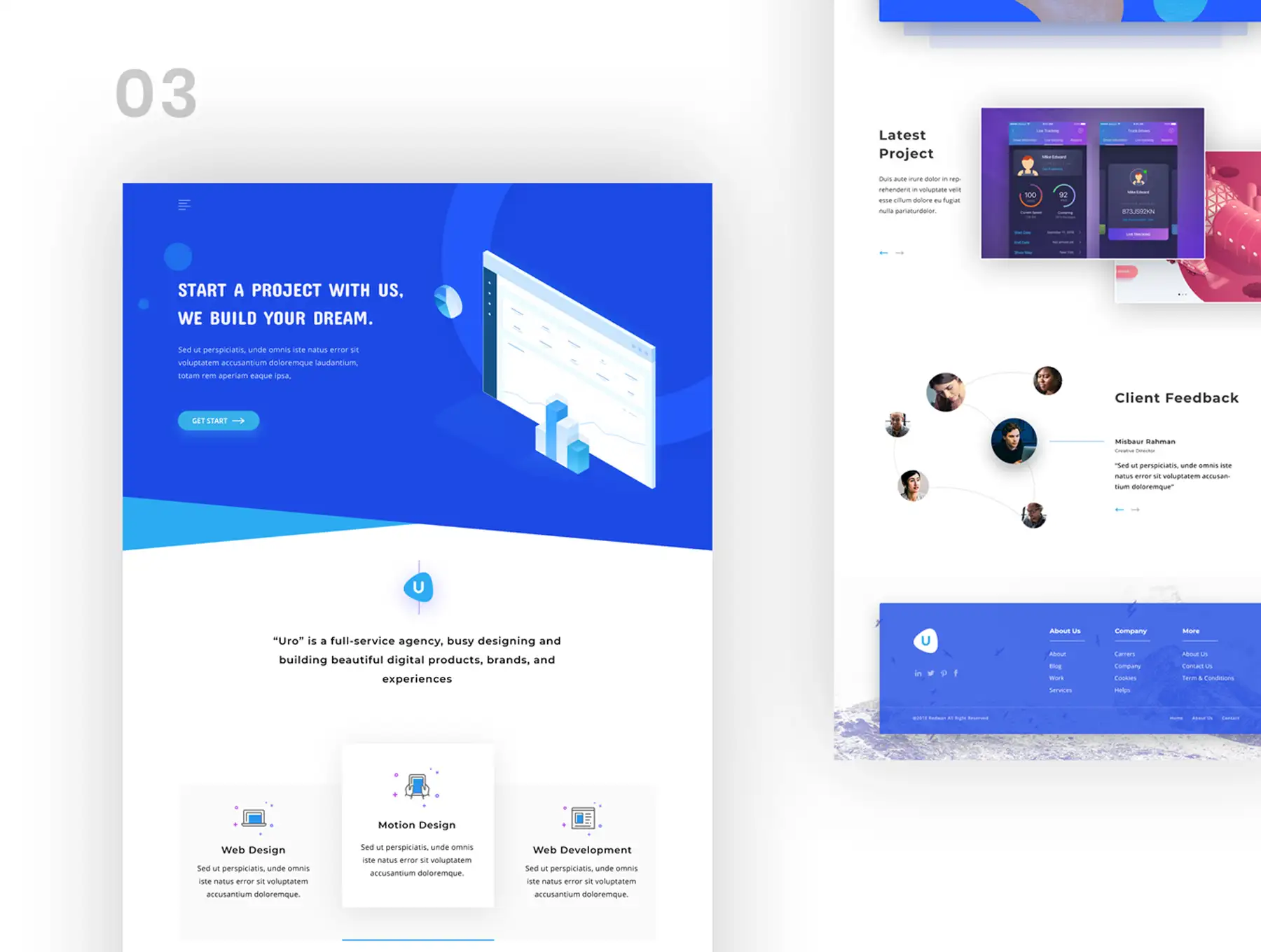 Creative Agency Web Template Design - Modern & Customizable