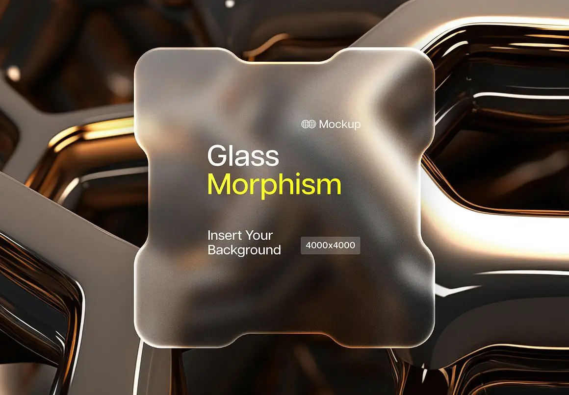 Glass Morphism Chip Card Mockup - Elevate Your Designs