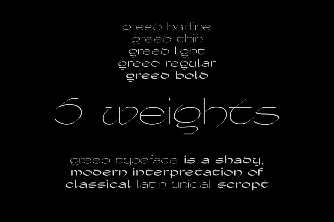 Greed Typeface - Modern Font for Design