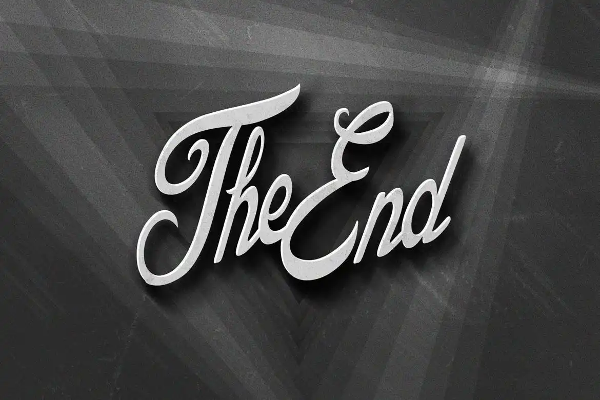 Old Movie Titles Digital Design Asset