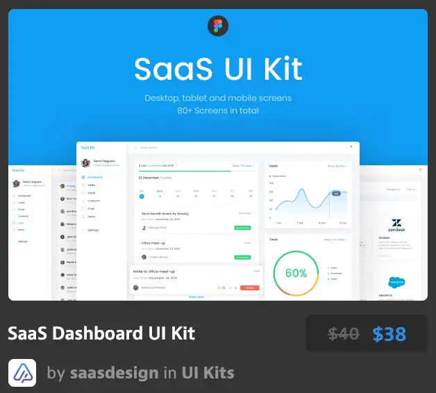 SaaS Dashboard UI Kit - Customizable UI Components
