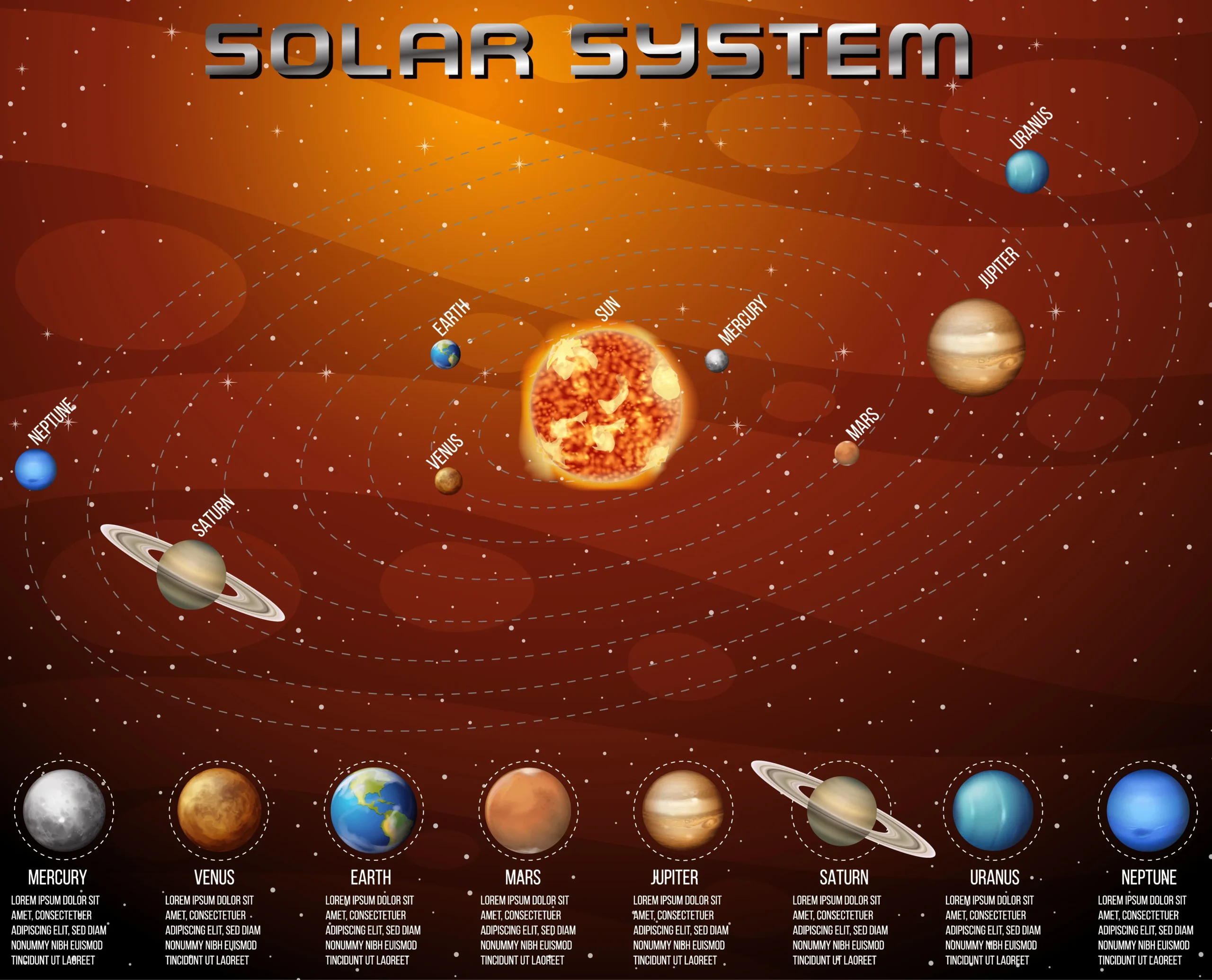Solar System Digital Design Asset