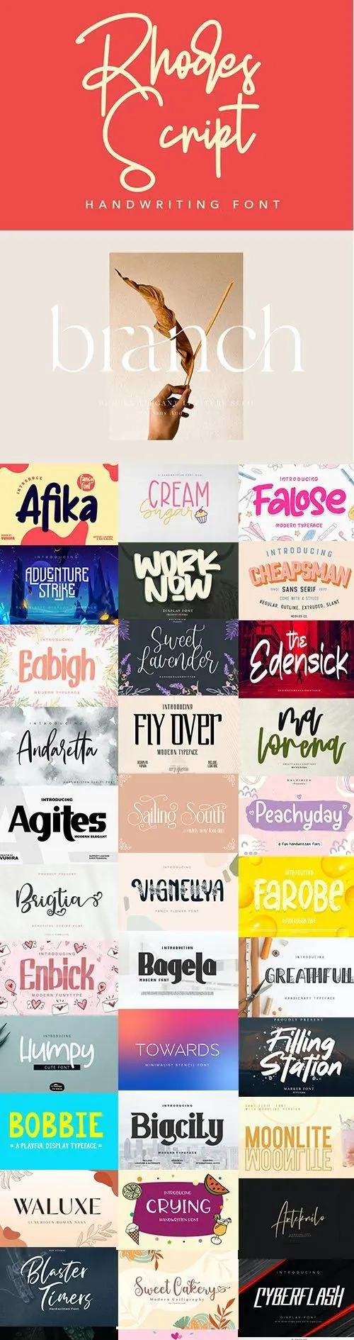 Super Fonts Pack Vol 1 – 38 Unique Fonts