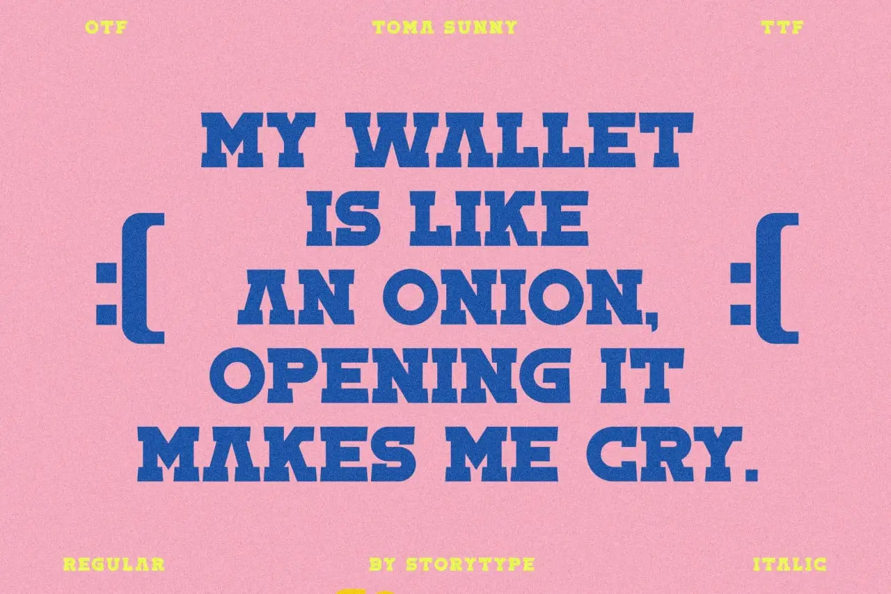 Toma Sunny Font by Storytype Studio