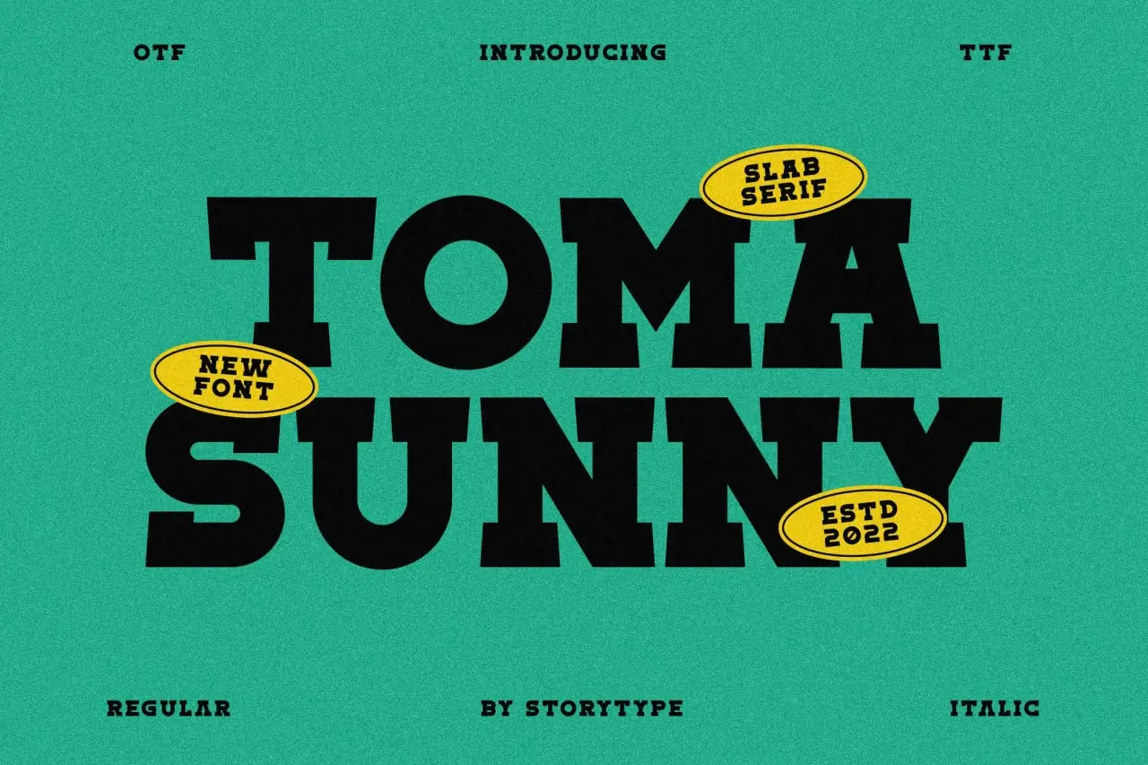 Toma Sunny Font by Storytype Studio