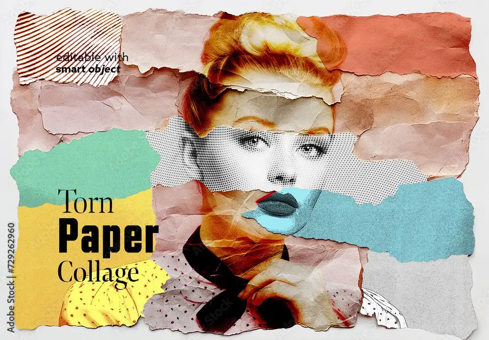 Torn Paper Collage Effect for Digital Design