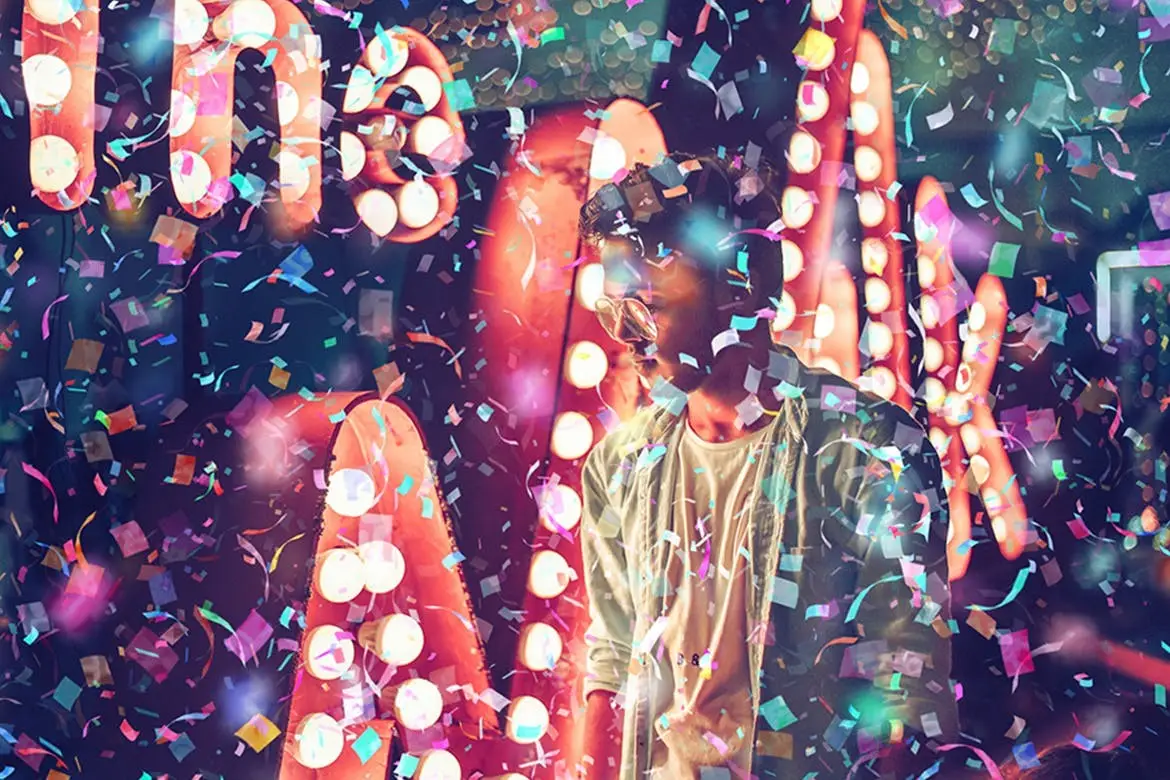 Animated Confetti Glitter Effect Photoshop Action