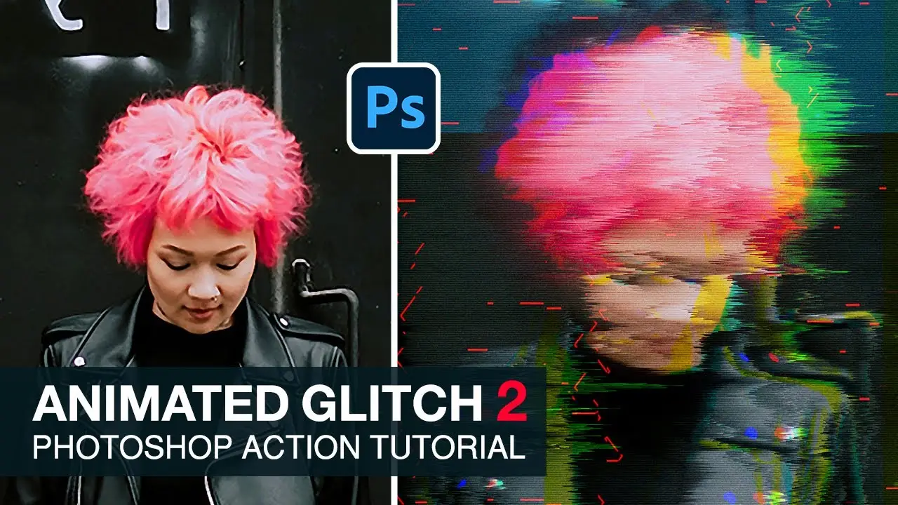 Animated Glitch 2 - Photoshop Action for Stunning Animations