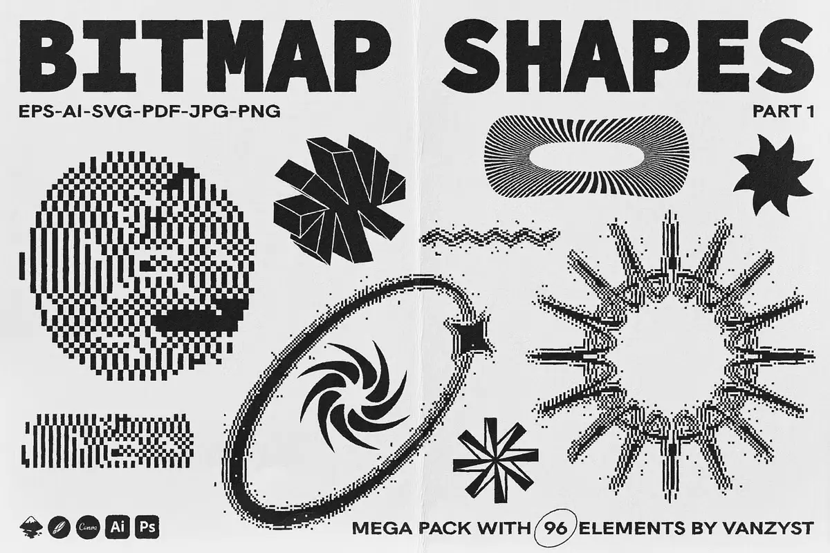Bitmap Vector Shapes. Part 1 - Elevate Your Designs