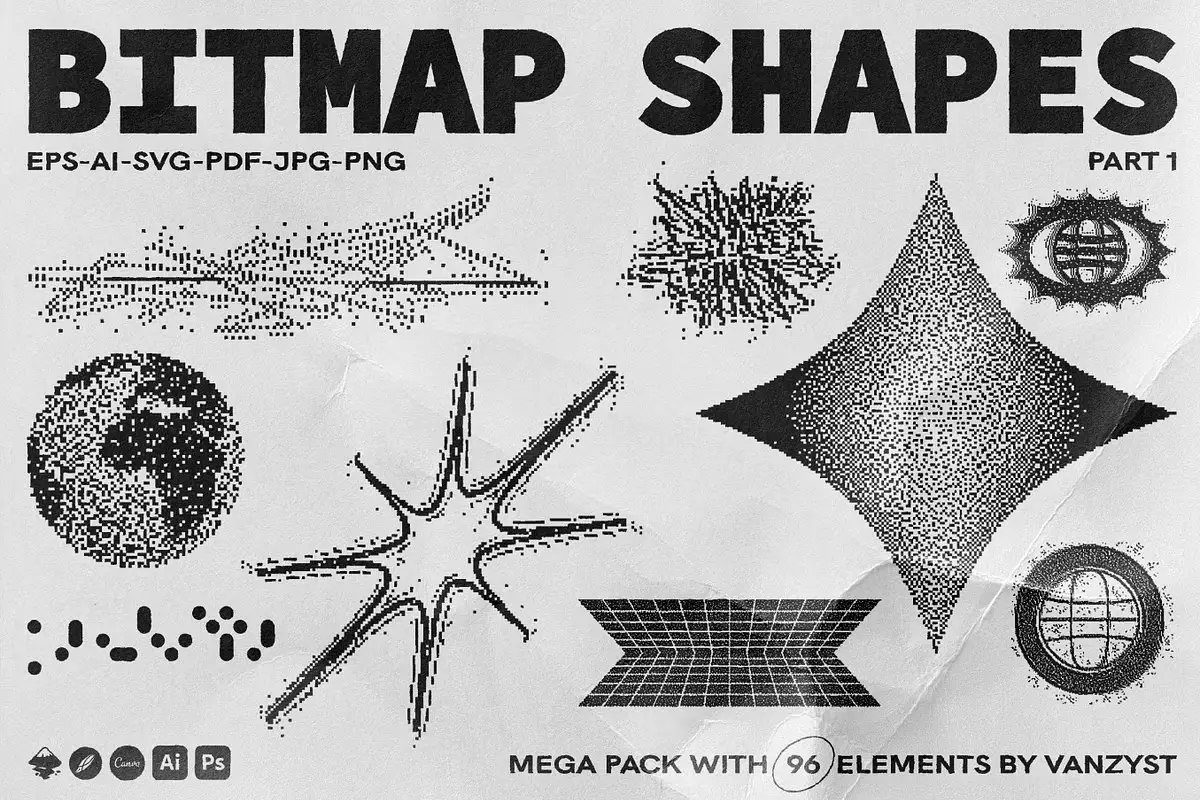 Bitmap Vector Shapes. Part 1 - Elevate Your Designs