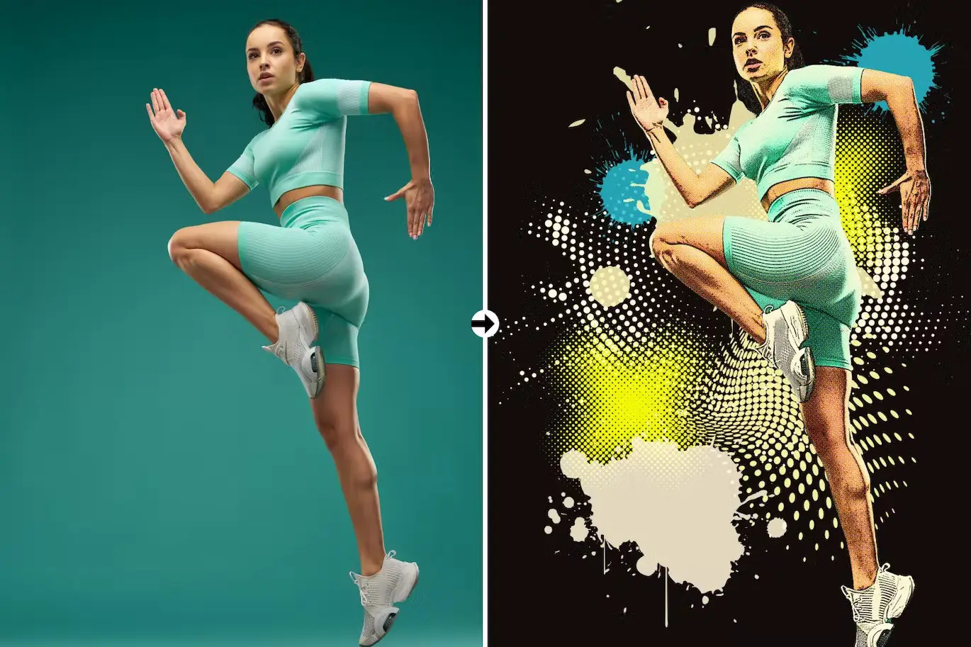 Cartoon Effect Sports Poster - Photoshop Actions