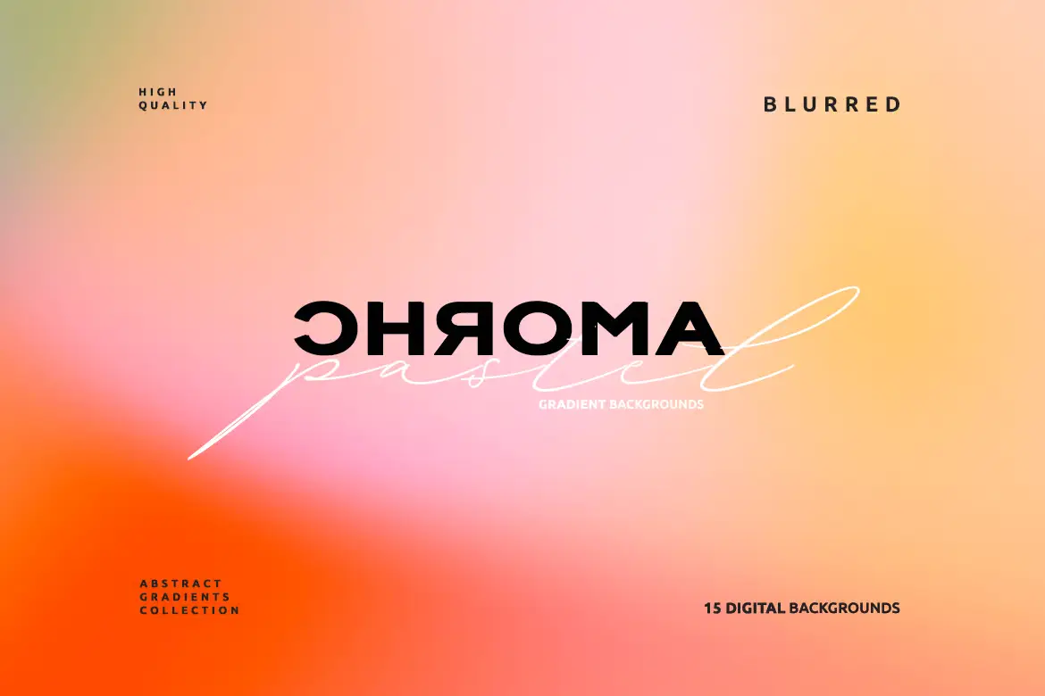 Chroma Pastel Gradient Backgrounds - High Quality Digital Textures