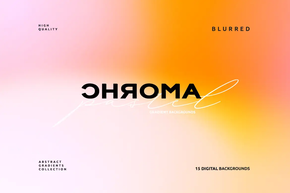 Chroma Pastel Gradient Backgrounds - High Quality Digital Textures