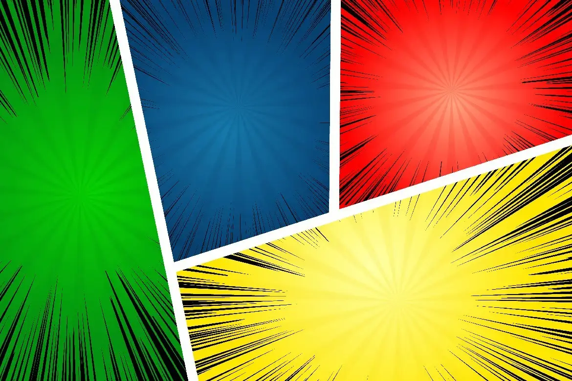 Comic Background #1 - Vibrant Vector Designs