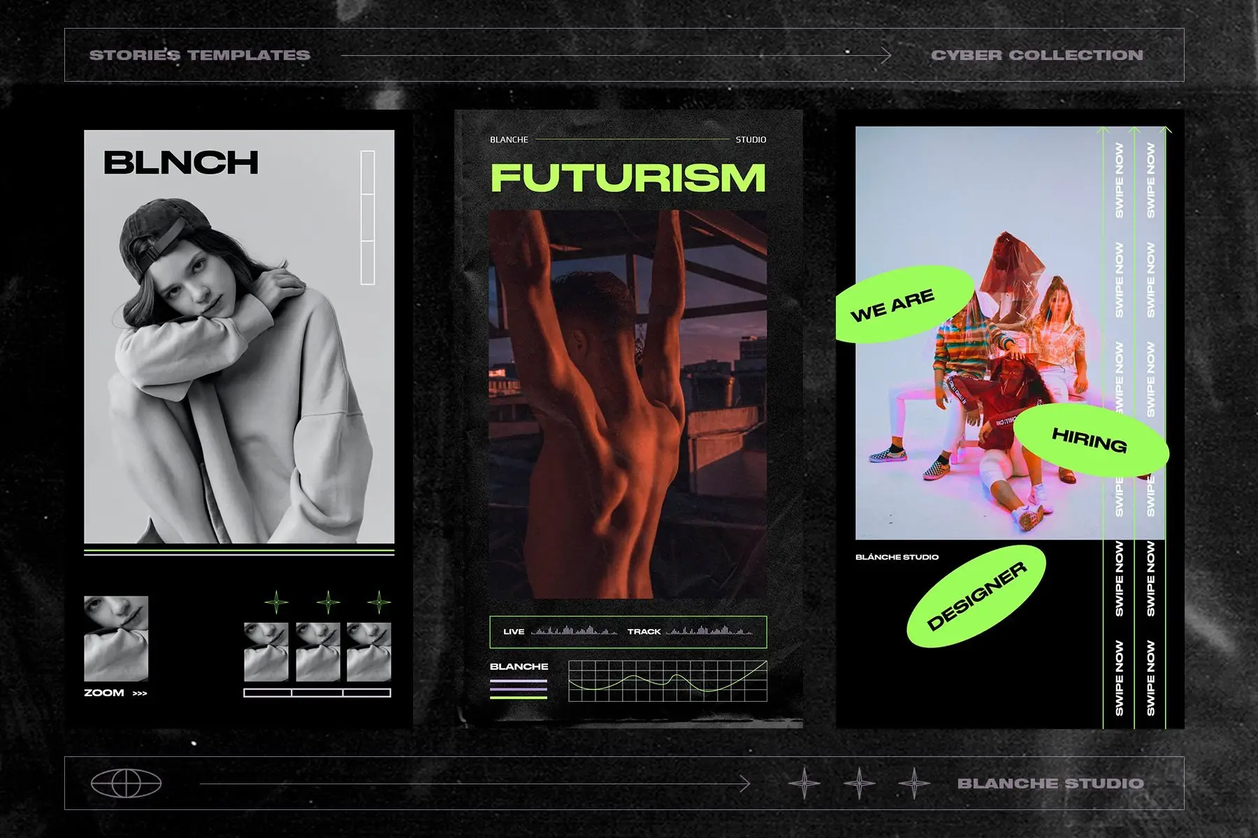 CYBERPUNK Instagram Templates | 50 Unique Designs