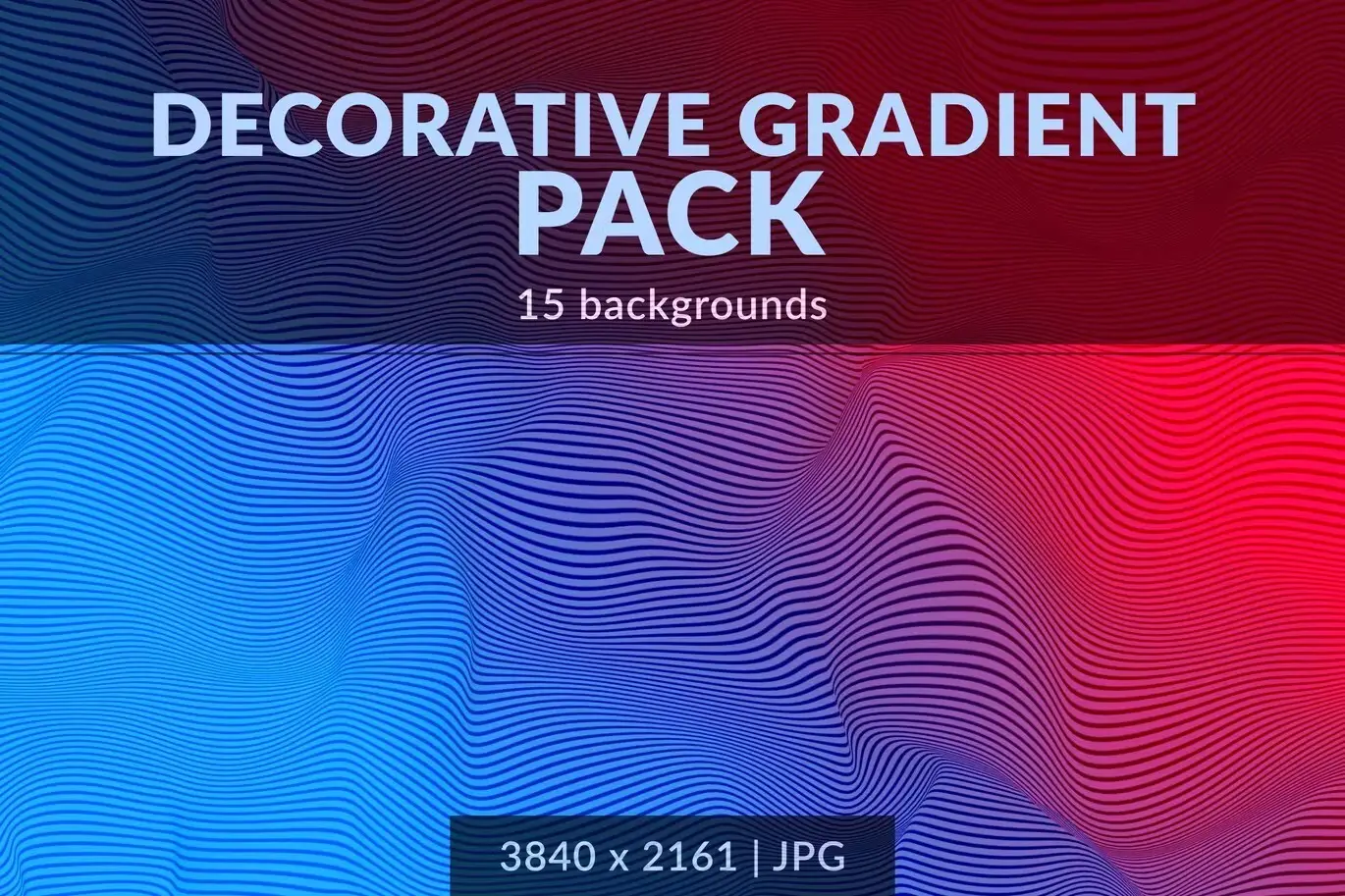 Decorative Color Gradient Backgrounds Pack - 15 High-Resolution Images