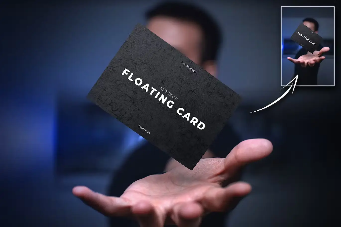 Floating Card Mockup - Showcase Your Designs