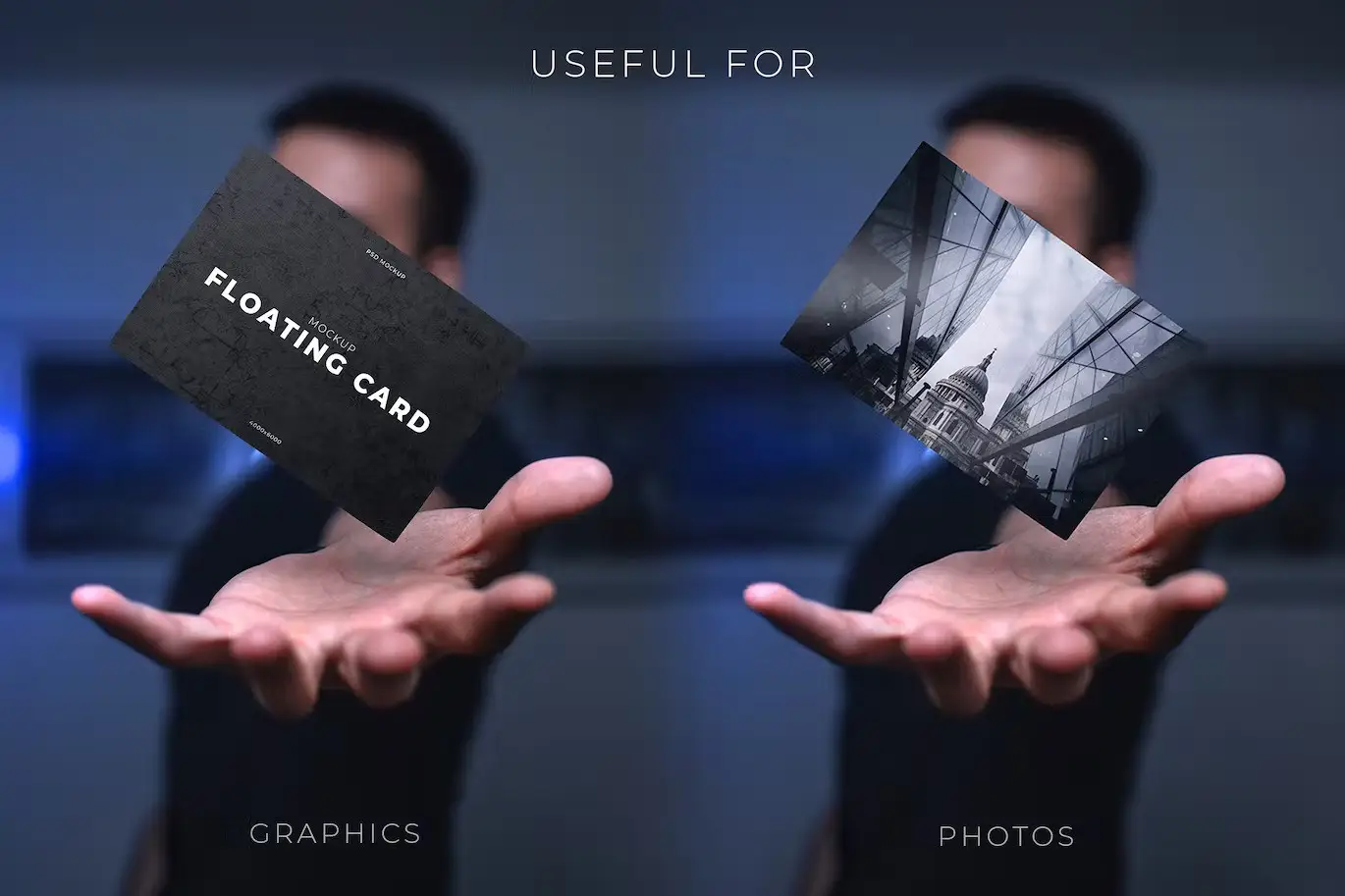 Floating Card Mockup - Showcase Your Designs