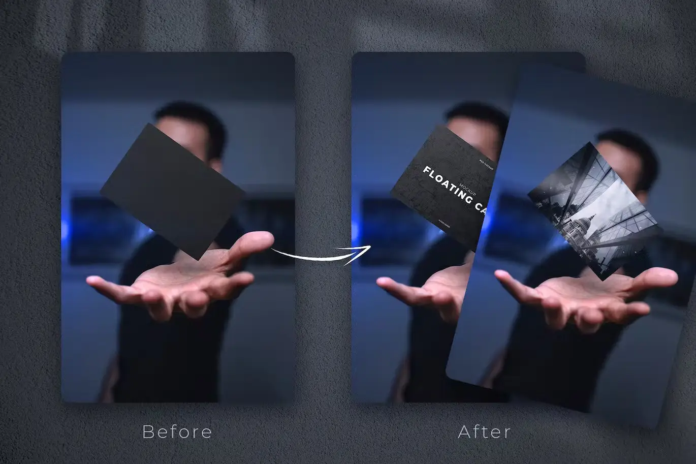 Floating Card Mockup - Showcase Your Designs