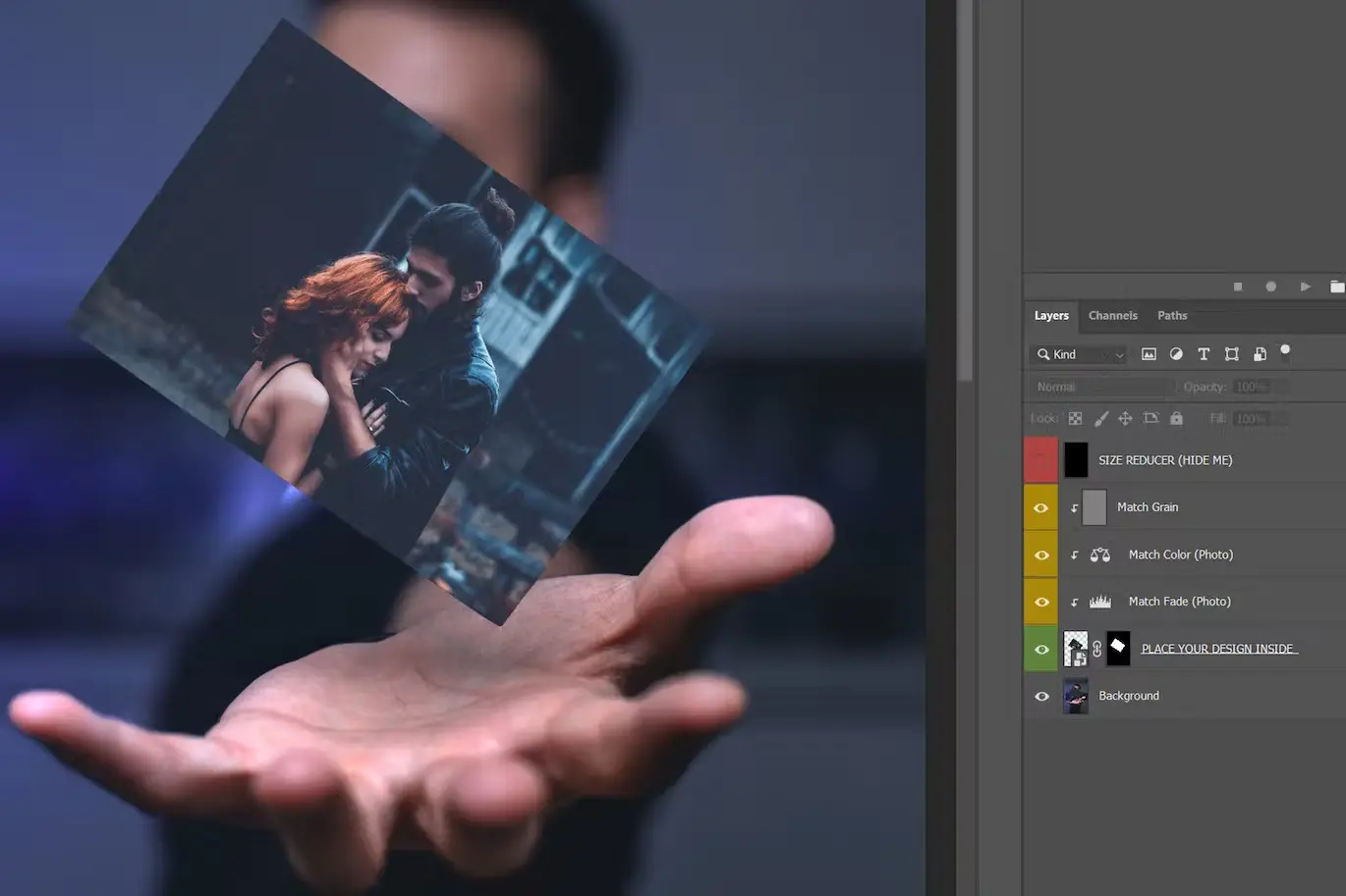 Floating Card Mockup - Showcase Your Designs