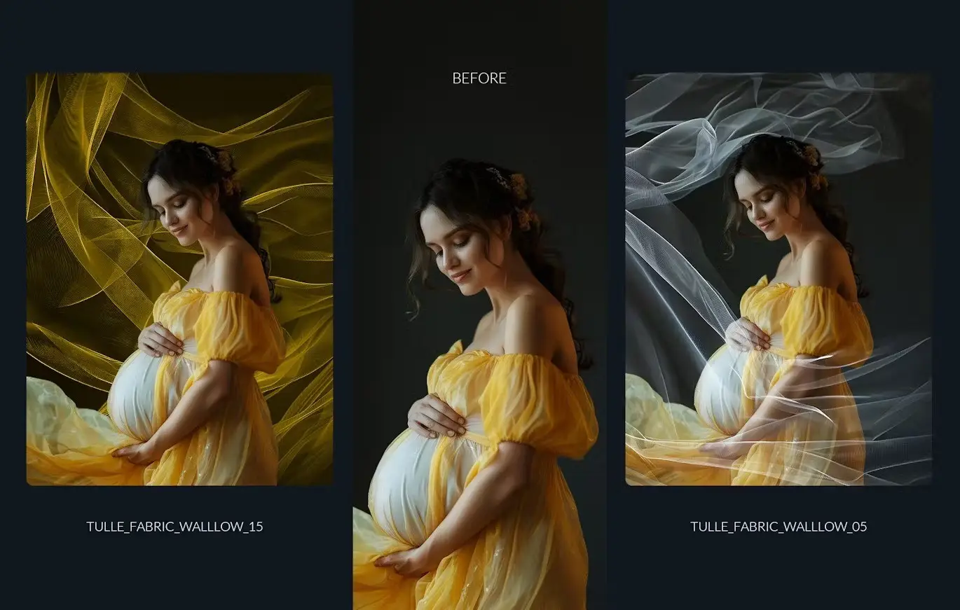 Flying Tulle Veil Fabric Transparent PNG Overlays