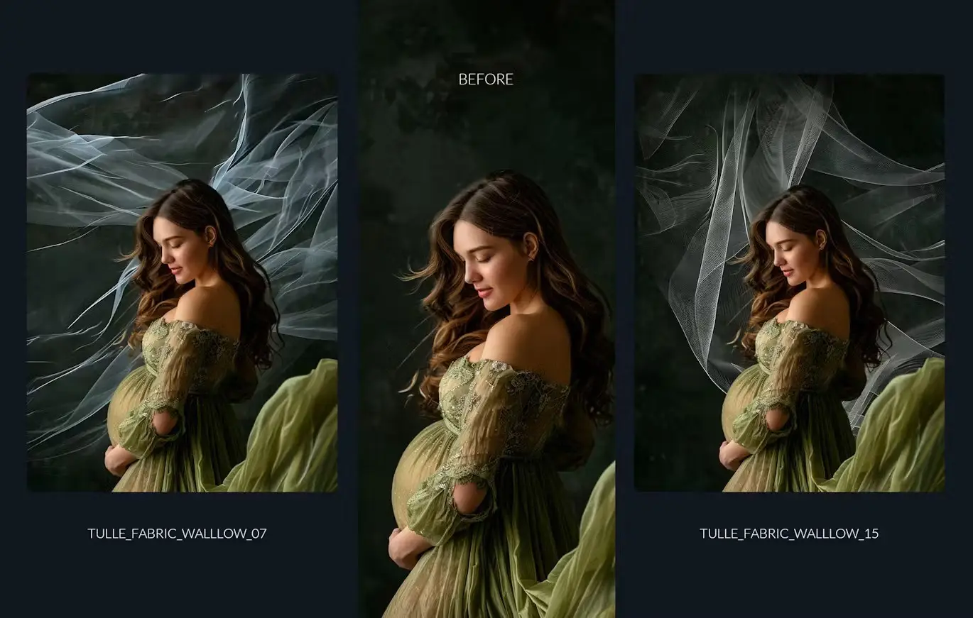 Flying Tulle Veil Fabric Transparent PNG Overlays