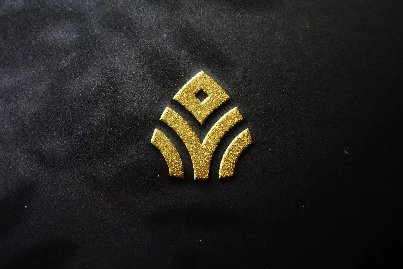 Gold Glitter Text Effect and Logo Mockup