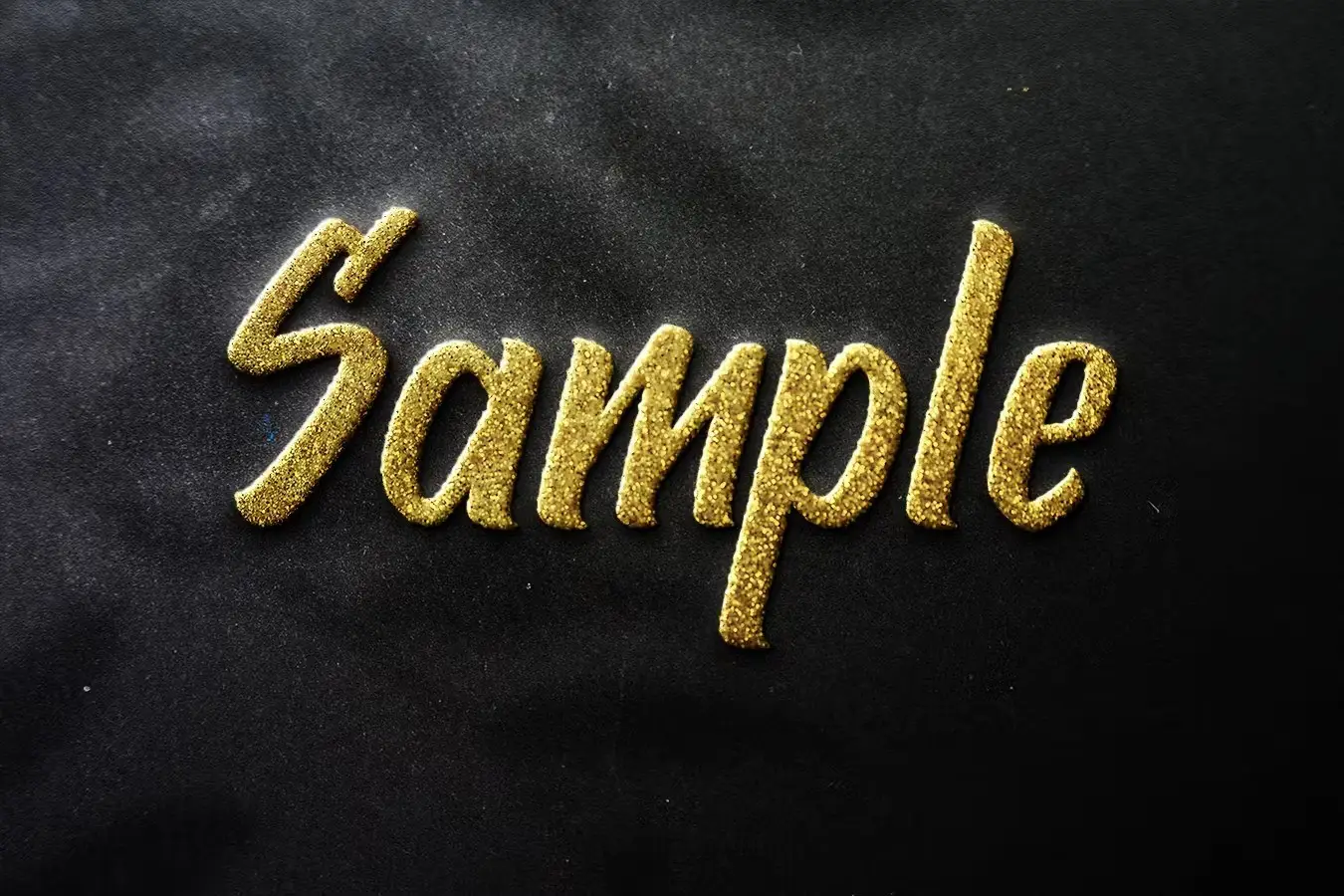 Gold Glitter Text Effect and Logo Mockup