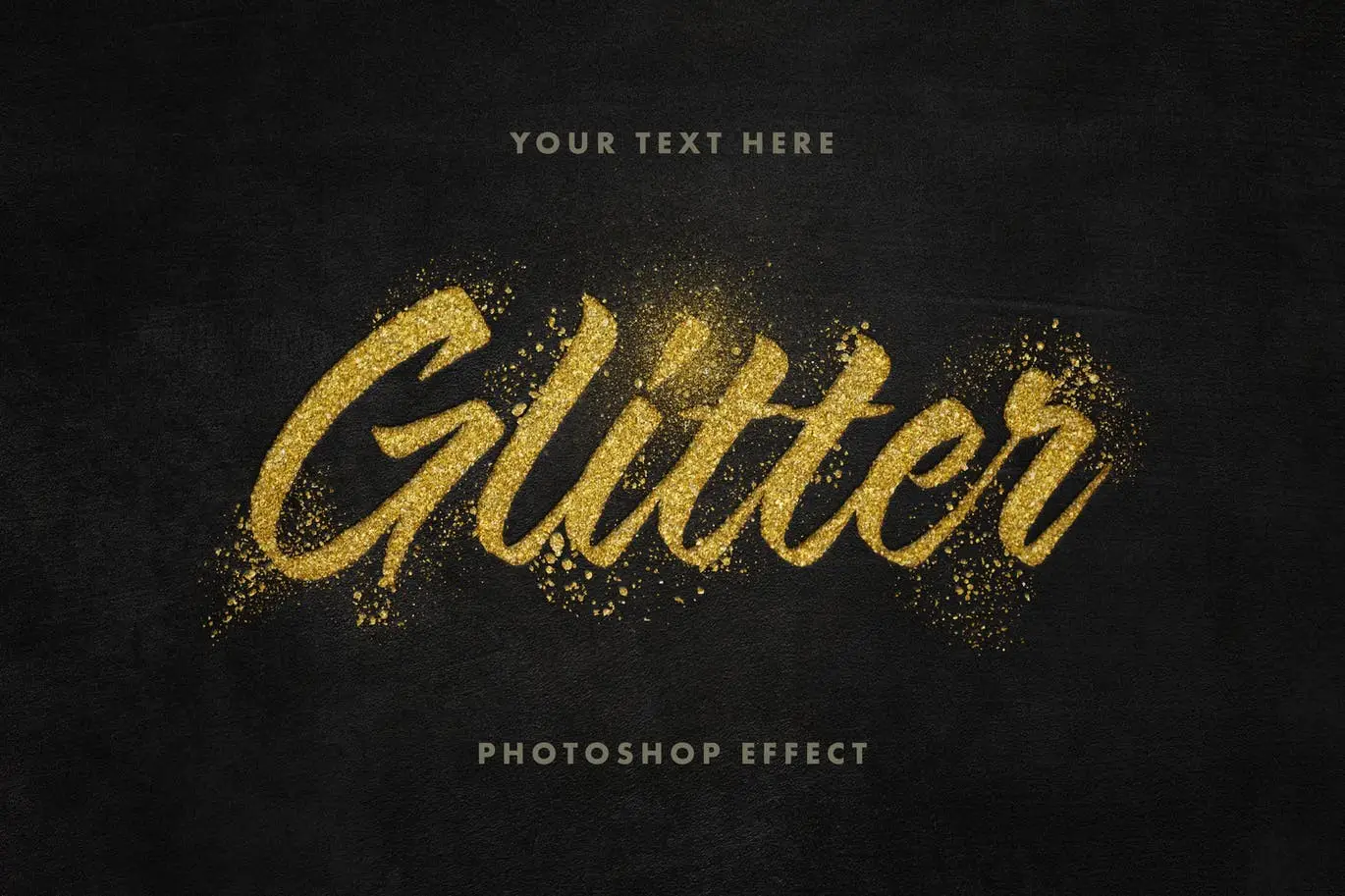 Golden Glitter Text Effect - Sparkling Typography
