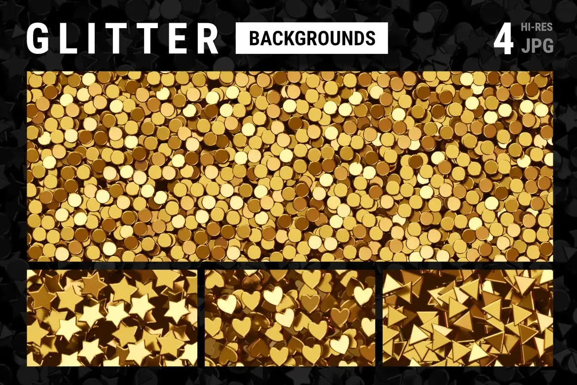 Golden Glitter Textures for Stunning Designs