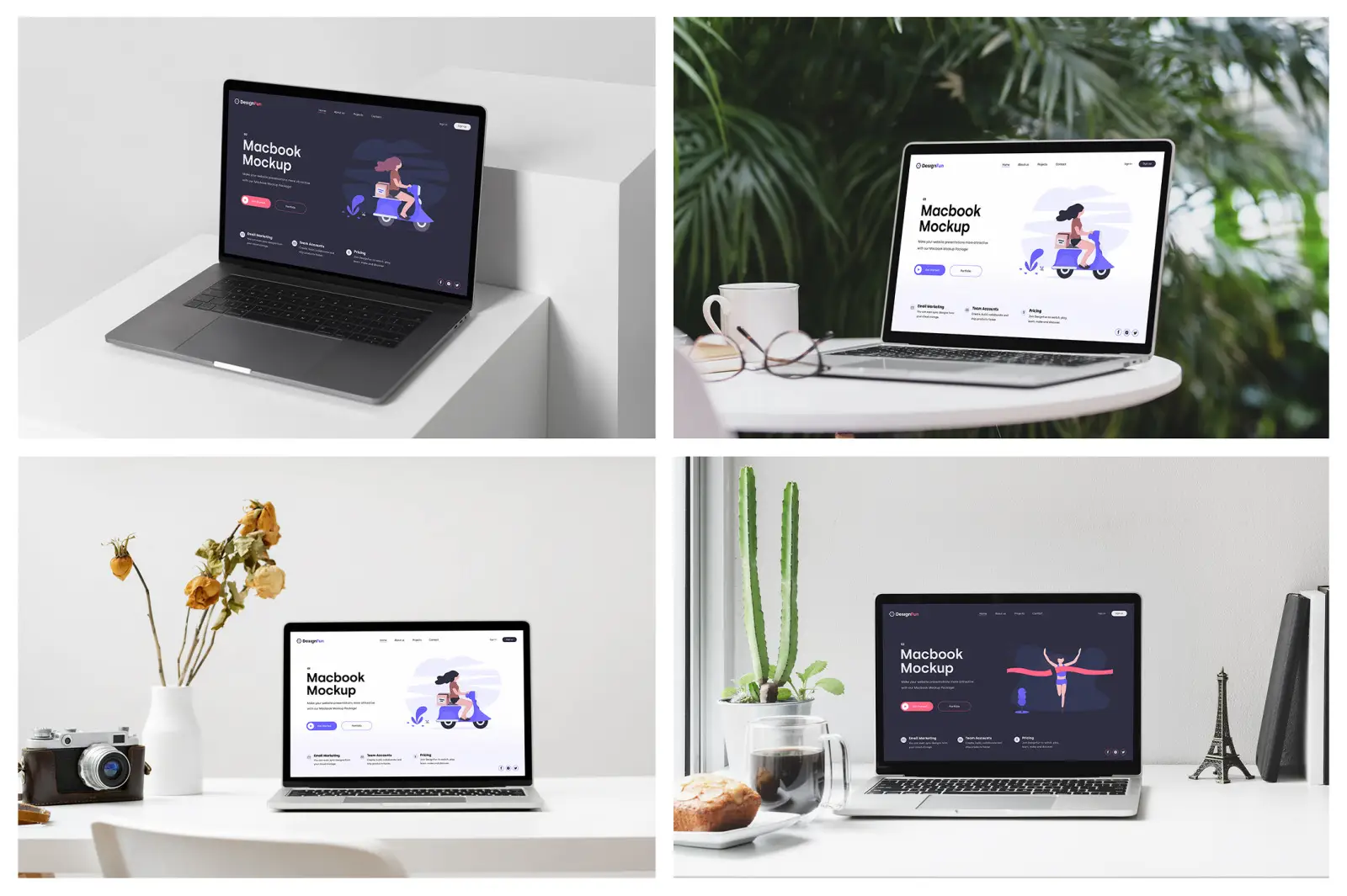 MacBook Pro Mockups - Workspace Mockup