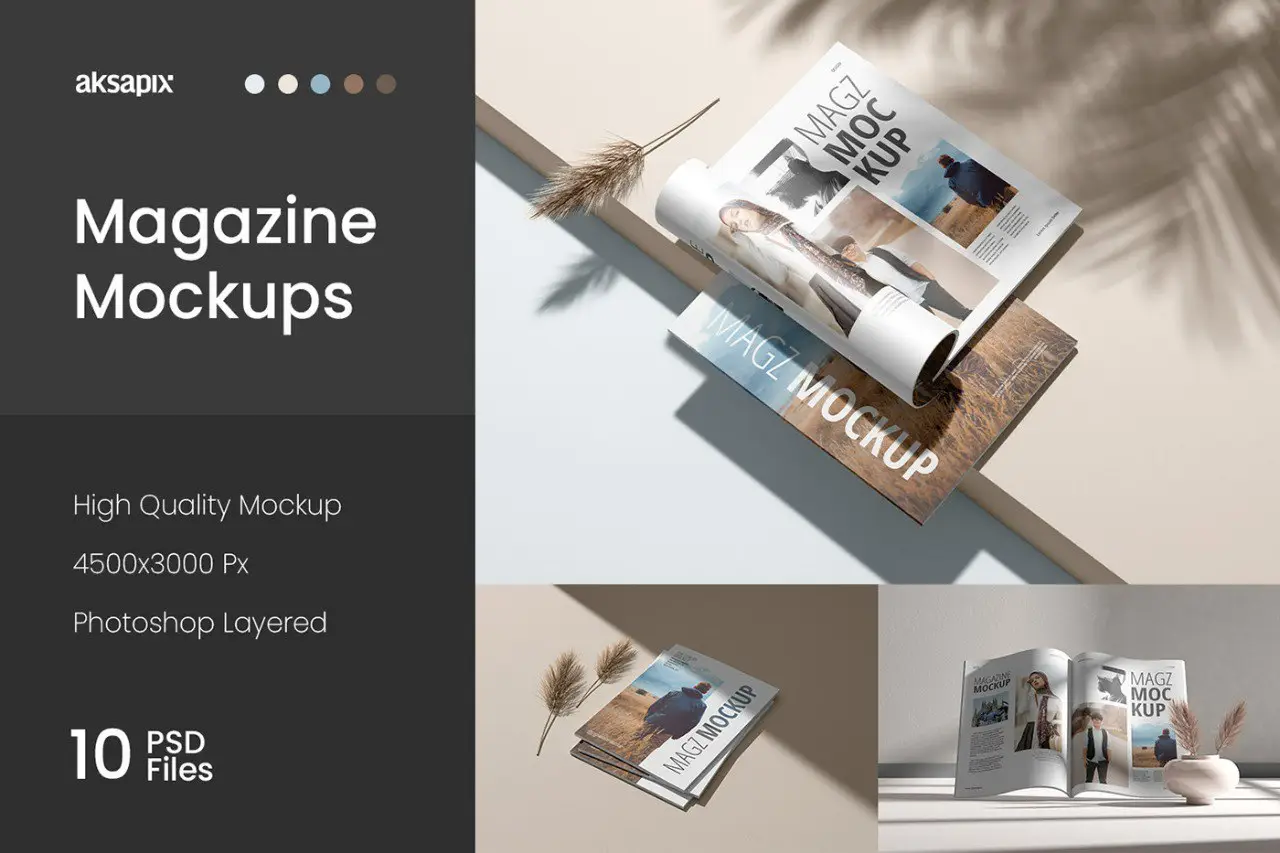 Magazine Mockups PSD for Stunning Design Presentations