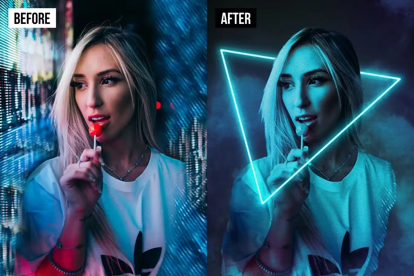 Neon Light Effect Photoshop Action for Stunning Designs