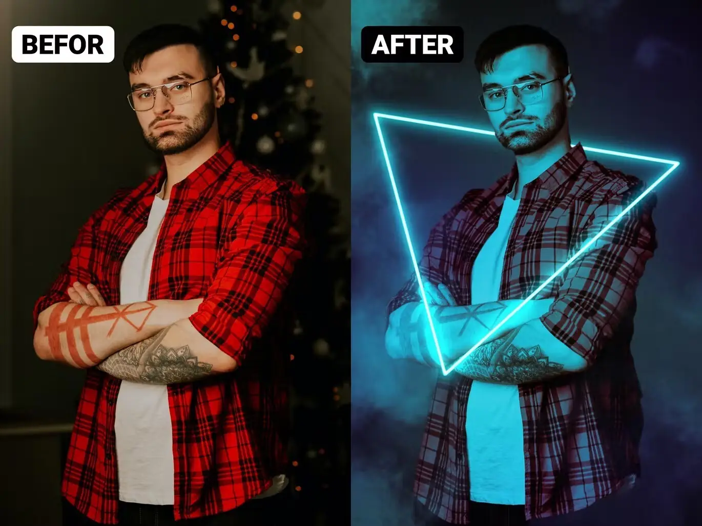Neon Light Effect Photoshop Action for Stunning Designs