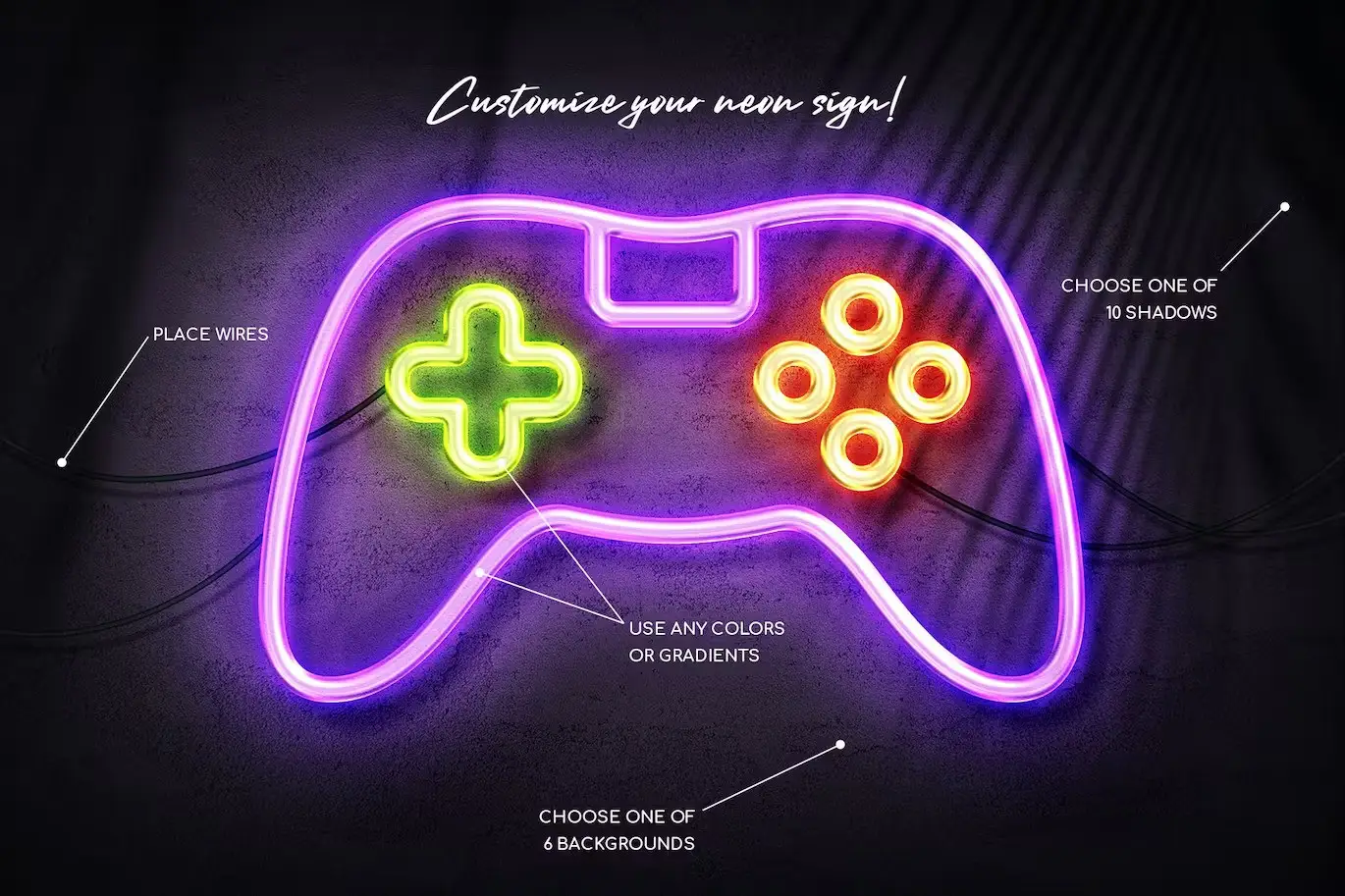 Neon Wall Sign Templates for Stunning Designs