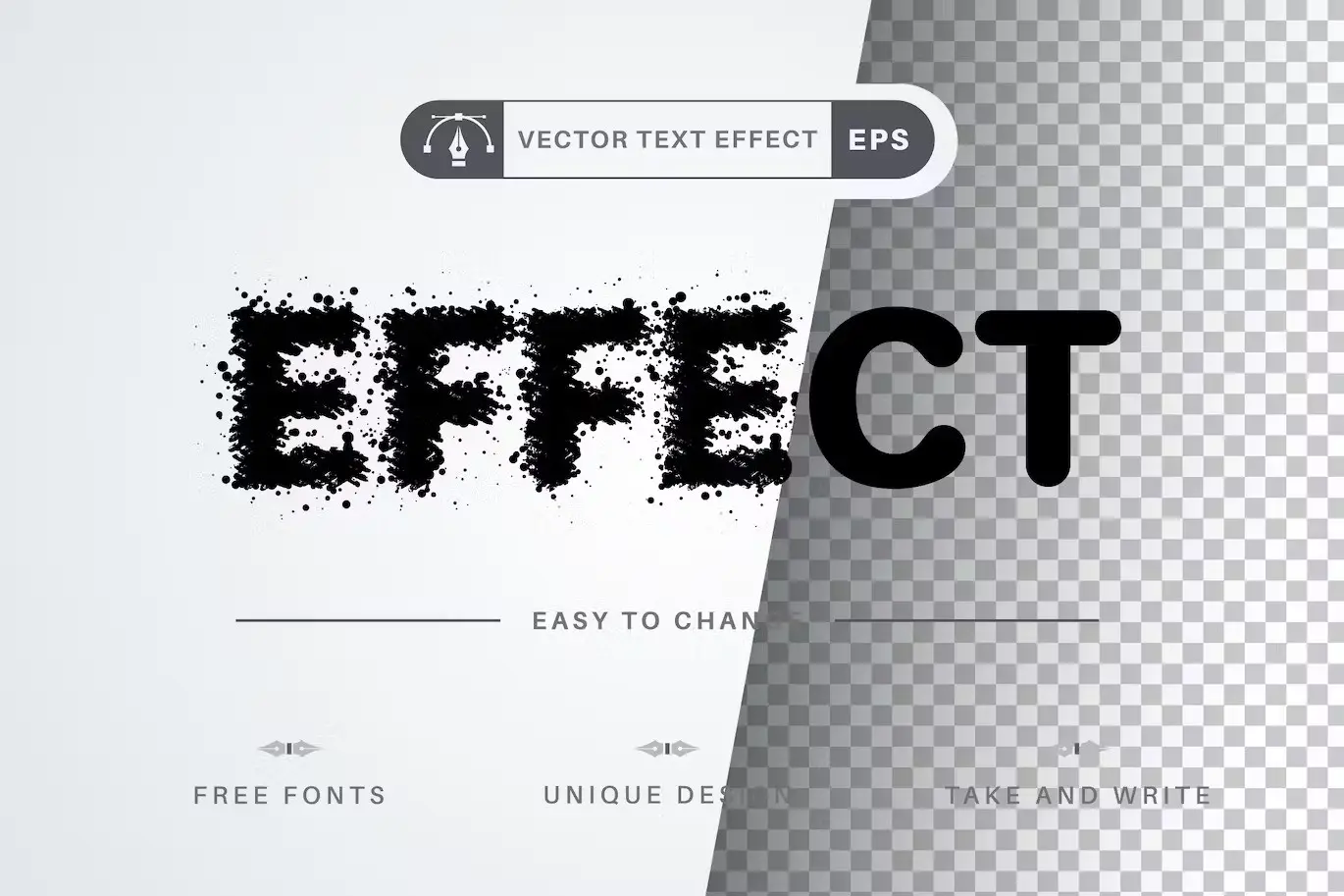 Paint Splatter - Editable Text Effect, Font Style