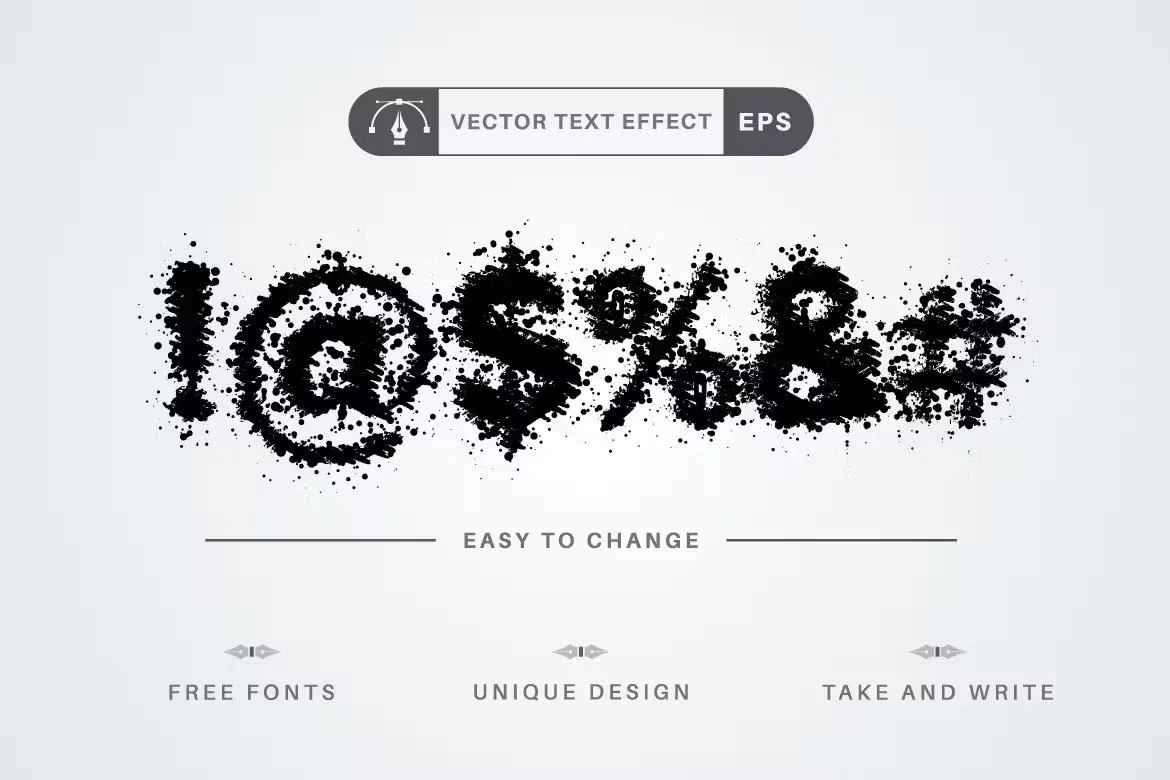 Paint Splatter - Editable Text Effect, Font Style