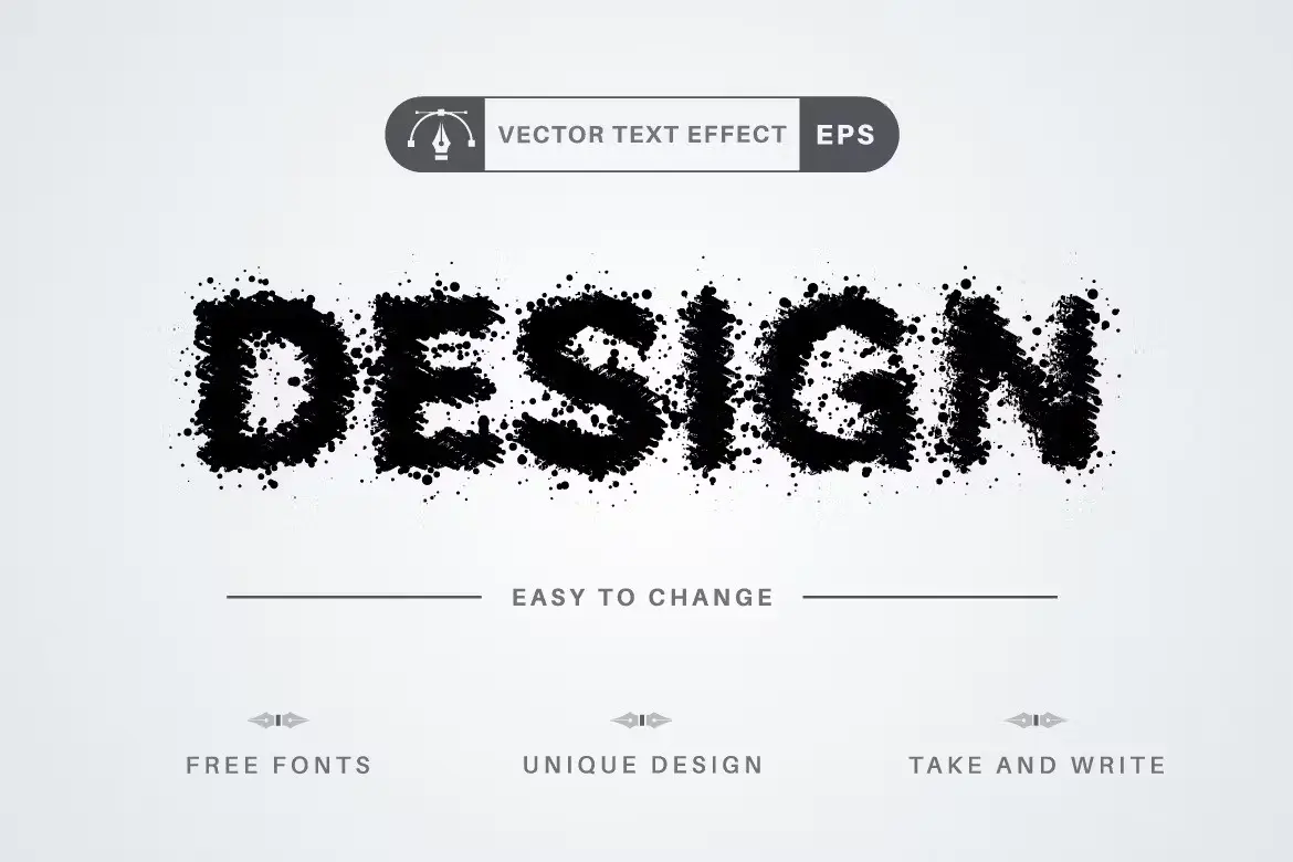 Paint Splatter - Editable Text Effect, Font Style