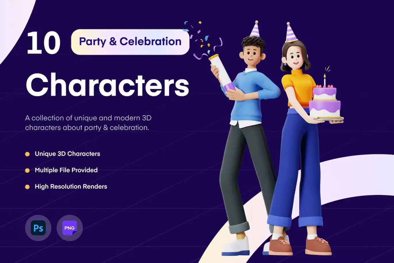 Party & Celebration 3D Illustration - Elevate Your Designs