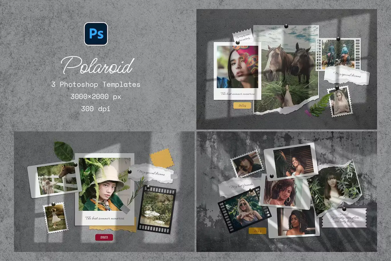 Polaroid Photo Templates Bundle - Stunning Designs